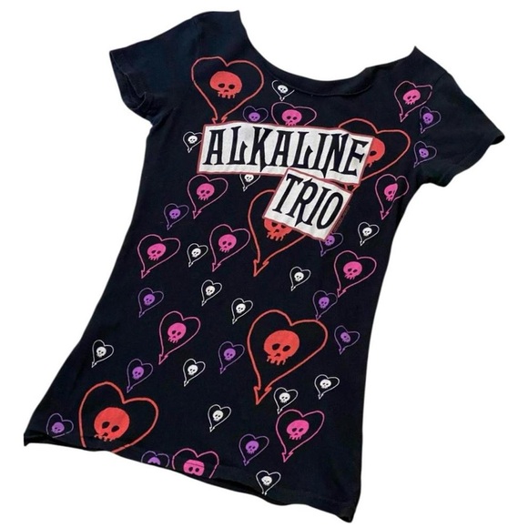 Hot Topic | Tops | Vintage Y2k Alkaline Trio Babydoll Tee S Scene Punk ...